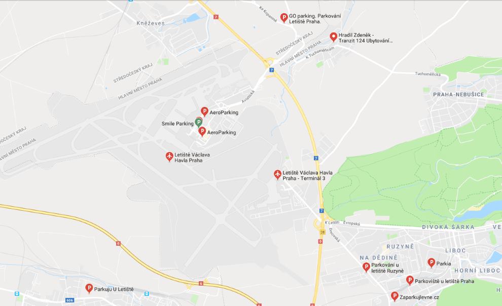 Parkování Letiště Praha ️• FlyRadar